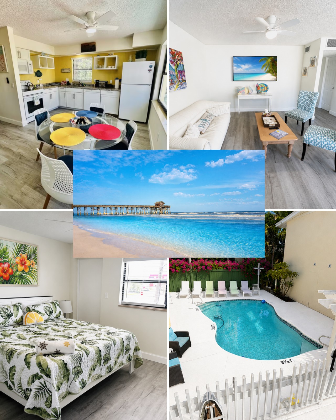 Penguins On The Beach | 2br Beachside Escape W/ Pool| Steps To Beach & Downtown Cocoa Beach Unit 6 - ココアビーチ, FL