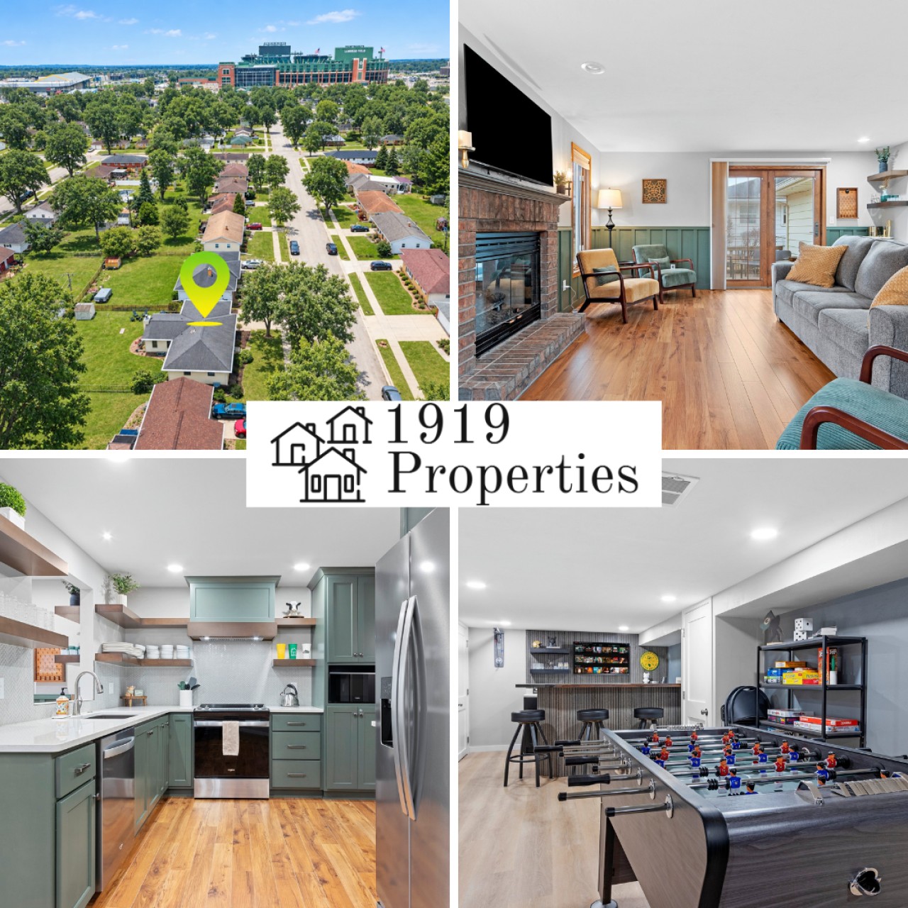 Lambeau Field Walkable | 3br Home | Game Room+bar - Green Bay, WI