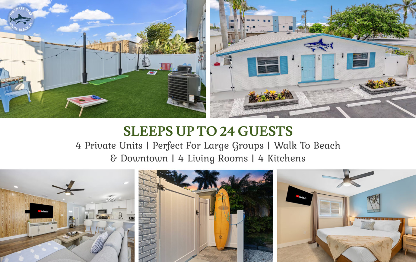 The Shark Tank - Whole Building (4 Units) - Cocoa Beach, FL